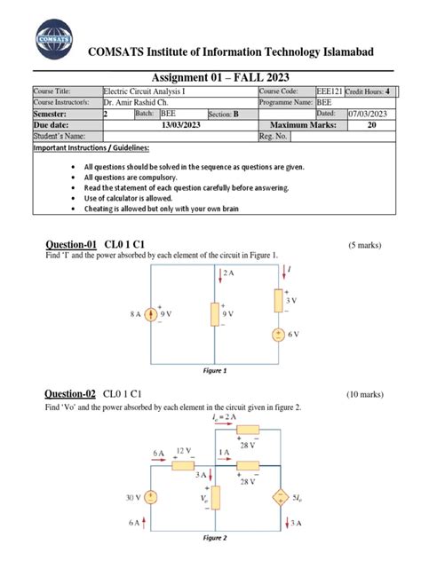 Eca 1 Assignment 1 Pdf