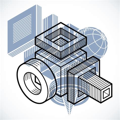 Premium Vector Isometric Abstract Vector Dimensional Shape Polygonal Figure