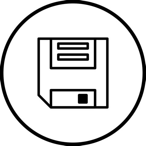 Classic Floppy Disk Icon Art Representing Outdated Storage Media And