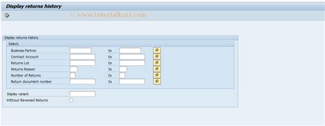 Fpm4 Sap Tcode Display Returns History