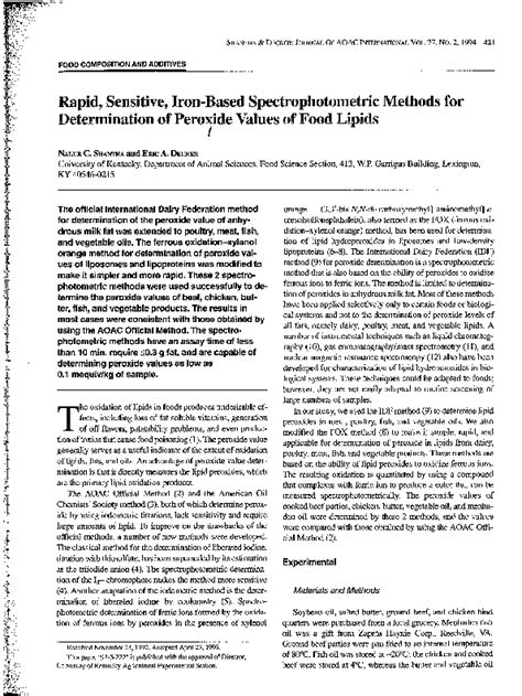 Pdf Rapid Sensitive Iron Based Spectrophotometric Methods For