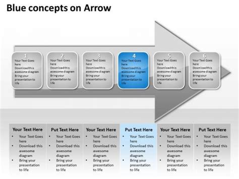 Ppt Sequential Abstraction Of Blue Business Layouts PowerPoint Free An Arrow Templates