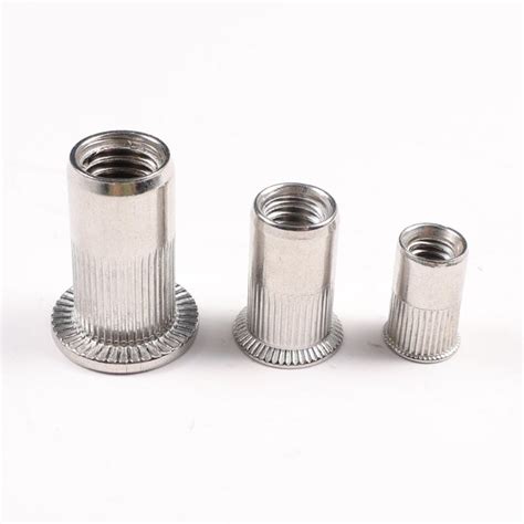Stainless Steel Brass Aluminum Full Hexagon Threaded Insert Flat Head