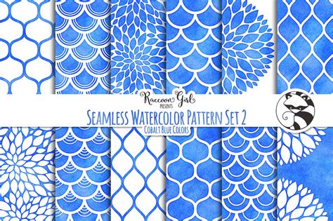 Seamless Watercolor Patterns 2 Cob Graphic Patterns ~ Creative Market