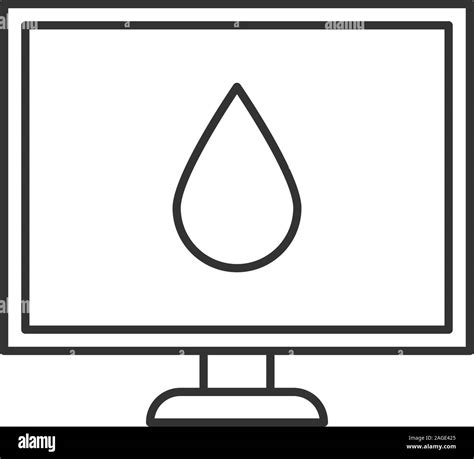 Computer Display Calibration Linear Icon Thin Line Illustration