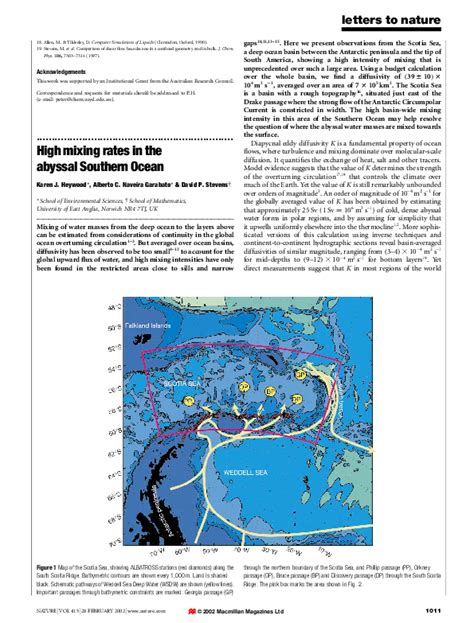 Pdf High Mixing Rates In The Abyssal Southern Ocean