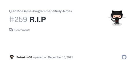 R I P Issue QianMo Game Programmer Study Notes GitHub