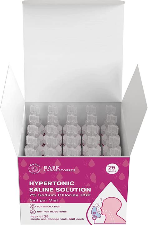 Base Labs 7 Hypertonic Saline Solution For Nebulizer Machine 75