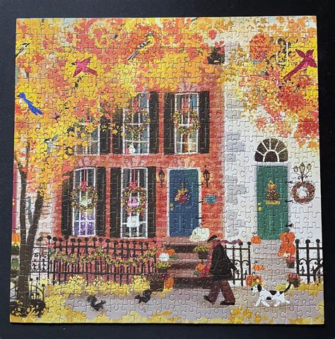 Jigsaw Puzzle Lovers “autumn In The Neighborhood ” 500 Pieces