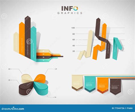 Set Of Vector Flat Design Infographics Statistics Charts Stock Vector