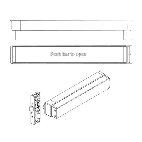 Adams Rite 940 Cvr Concealed Panic Latch Exit Device 28mm Backset Commercial Hardware
