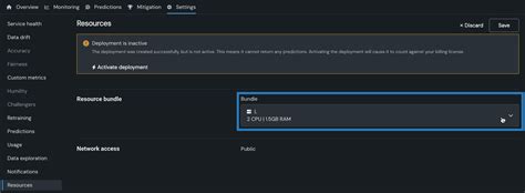 configure resource settings datarobot docs