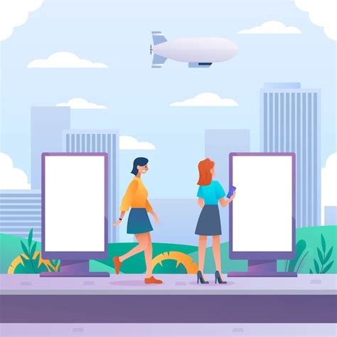 Free Vector Gradient Digital Signage Illustration