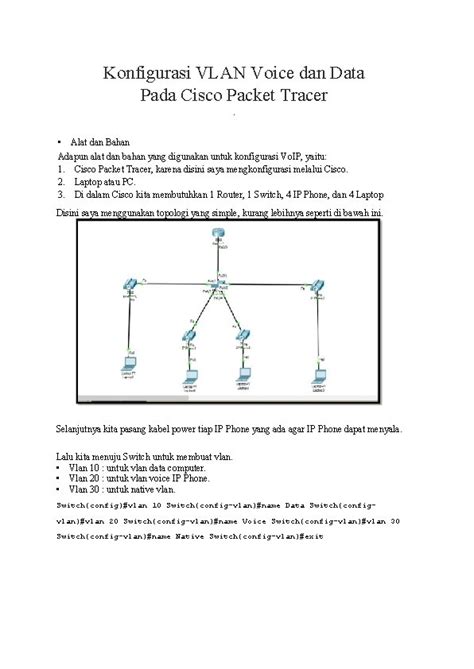 Konfigurasi VLAN Voice Dan Data Pada Cisco Packet