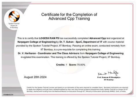 Cplusplus Programming Learningjourney Iitbombay Logesh Ram