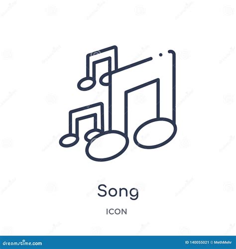 Linear Song Icon From Education Outline Collection Thin Line Song Vector Isolated On White