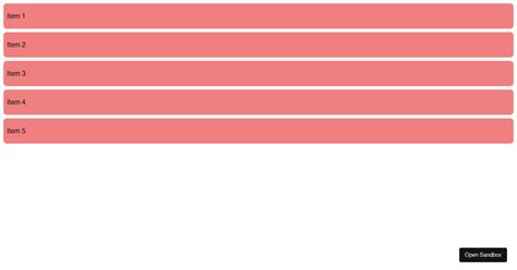 React Reorder List Sample Codesandbox
