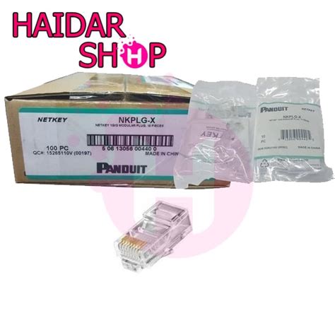 Jual Panduit Netkey Connector RJ45 Cat 6 Netkey RJ45 Cat 5E NKPLG X Shopee Indonesia