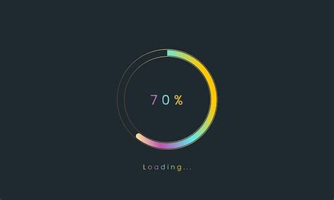 Premium Vector Percent Rainbow Loading Bar Uploading Bar For User Interface Colorful