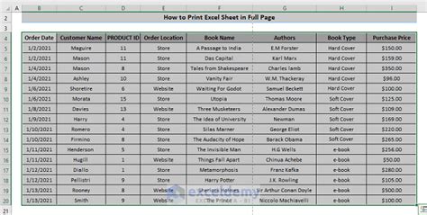 How To Print Excel Sheet In Full Page Ways ExcelDemy