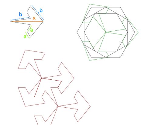 Geometry How Can I Compute Angles And Lengths Of The Following Tiling