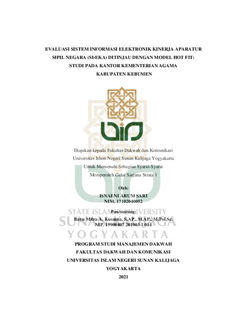 Pdf Evaluasi Sistem Informasi Elektronik Kinerja Aparatur Sipil Negara Si Eka Ditinjau