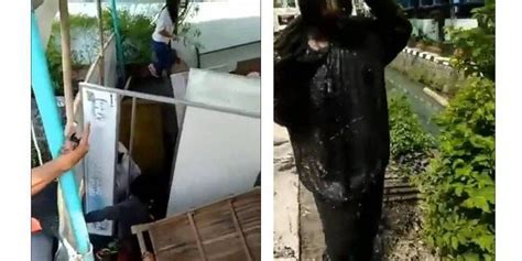 Video Viral Warung Ambruk Pembeli Masuk Selokan Ngetehdw Com