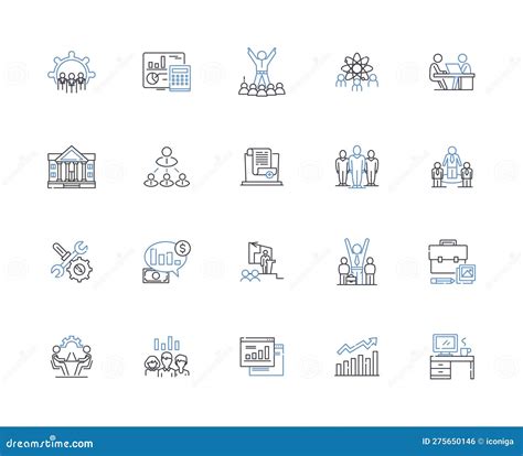 Candidate Screening Line Icons Collection Selection Proficiency
