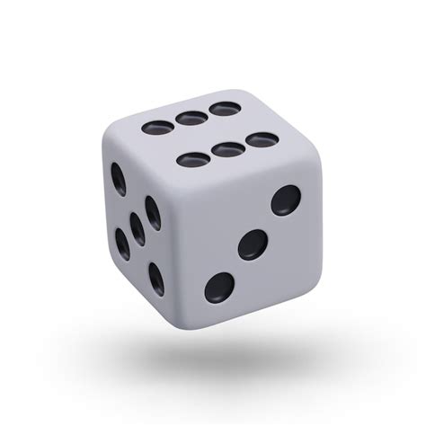 premium vector single playing dice on white background realistic