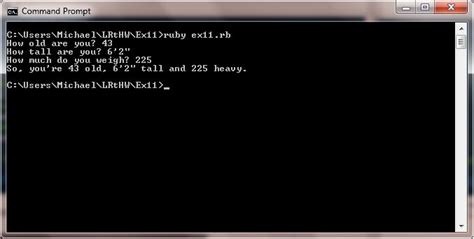 testhead exercise 11 asking questions learn ruby the hard way practicum