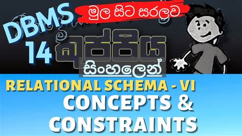 Concepts And Constraints Relational Schema Vi Database Sinhala