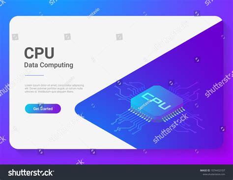 Isometric Flat Cpu Gpu Processor Chip Stock Vector Royalty Free