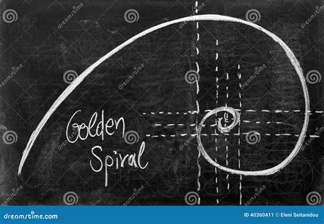 Fibonacci Spiral Stock Illustration Illustration Of Ratio 40360411
