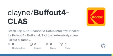 GitHub Clayne Buffout CLAS Crash Log Auto Scanner Setup Integrity Checker For Fallout