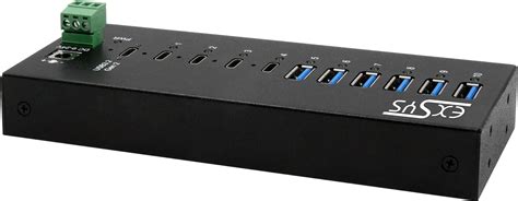 Exsys Industrial Usb 3 2 Gen 2x1 Hub 10 Port Usb C 10 Ports Digitec