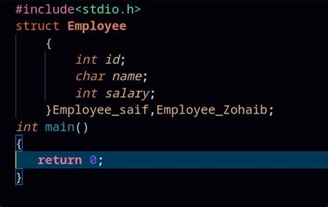 How To Create A Struct Data Type With The Name Employee Saif Ul Haq