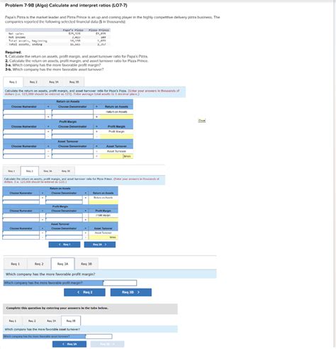 solved problem 7 9b algo ﻿calculate and interpret ratios