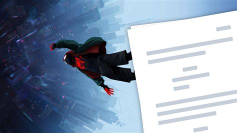 spider man into the spider verse script pdf download