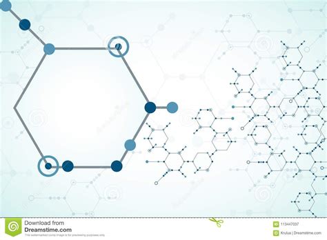 Abstract Technology Hexagonal Background Connection Structure Stock Vector Illustration Of