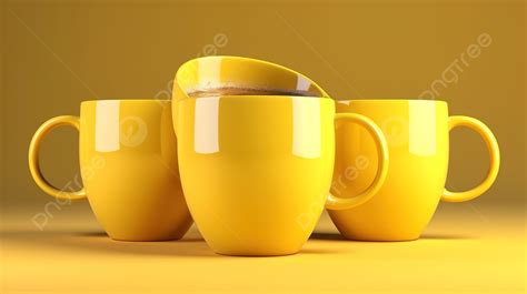 노란색 배경이 있는 3d 렌더링 장면의 트리플 커피 컵 커피 3d 뜨거운 음료 뜨거운 커피 배경 일러스트 및 사진 무료 다운로드 Pngtree