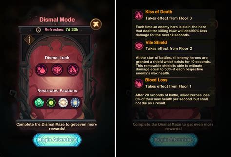 Arcane Labyrinth, Dismal Mode & Lab Path (Map) - AFK Arena Guide