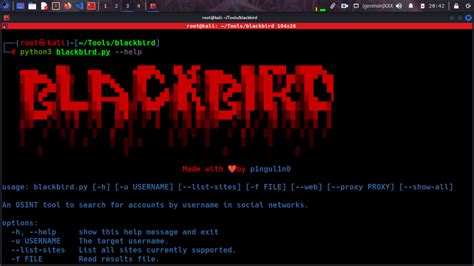 Osint Tool Blackbird Black Hat Ethical Hacking