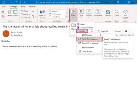 How To Unsend An Email In Outlook