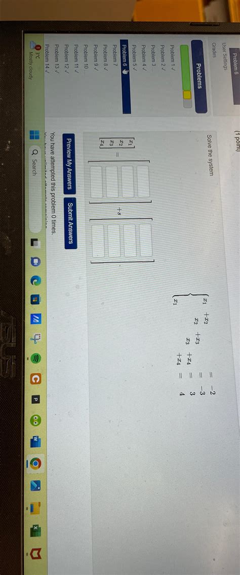 solved problem 6user settingsgradesproblemsproblem 1 problem