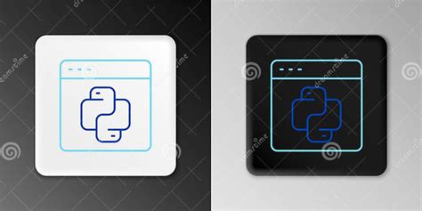 Ligne Python Icône De Langage De Programmation Isolée Sur Fond Gris
