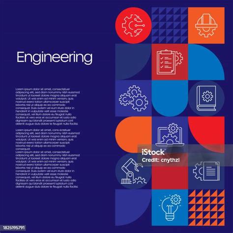 라인 아이콘을 사용한 엔지니어링 관련 설계 단순 윤곽선 기호 아이콘 블루프린트 자동화 프로젝트 유지보수 공학에 대한 스톡 벡터 아트 및 기타 이미지 Istock