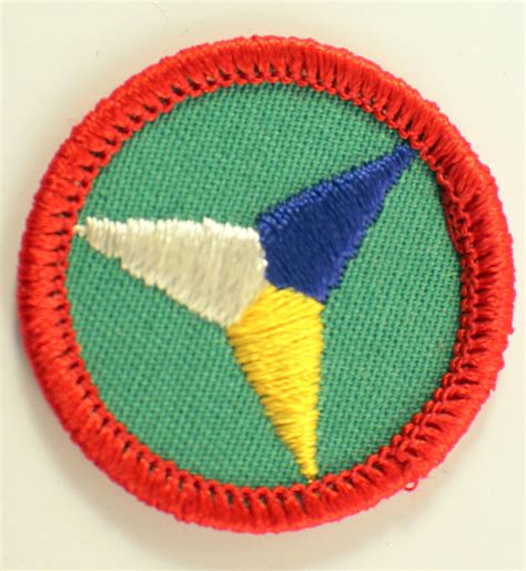 Girl Scout Gs Uniform Patch Merit Badge 3 Tri Colored Triangle