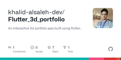 Github Khalid Alsaleh Devflutter3dportfolio An Interactive 3d