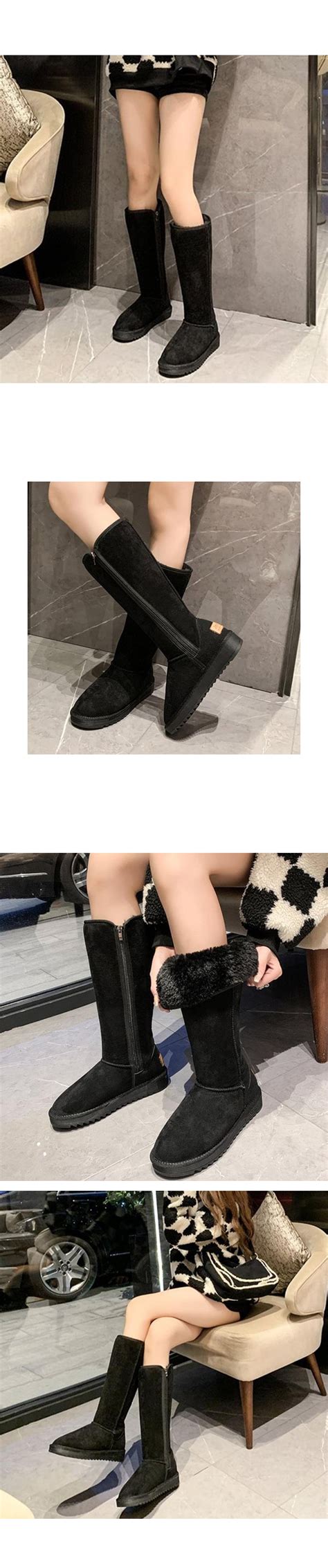 통굽3cm230~250 키높이 어그부츠 가보시 롱부츠 라운드 양털 뽀글이 하비 스웨이드 통넓은 웨스턴 첼시 앵클 플랫슈즈