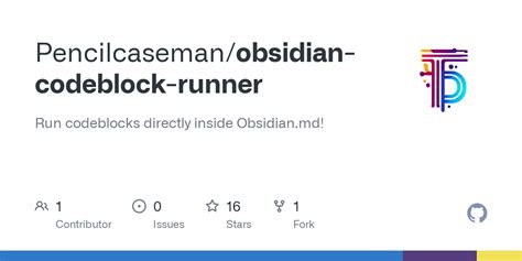 github pencilcaseman obsidian codeblock runner run codeblocks